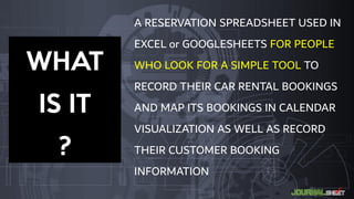 Car Booking System Calendar Spreadsheet | PDF