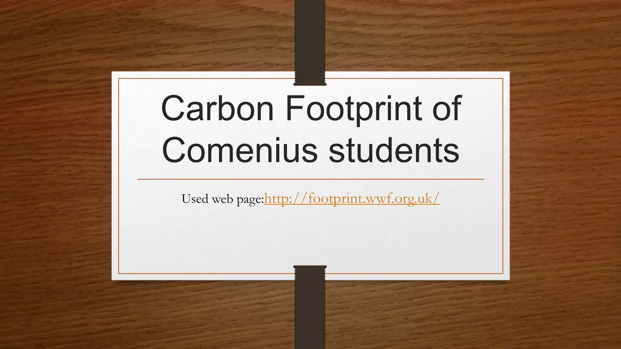 Carboon footprint, tabulka | PPTX