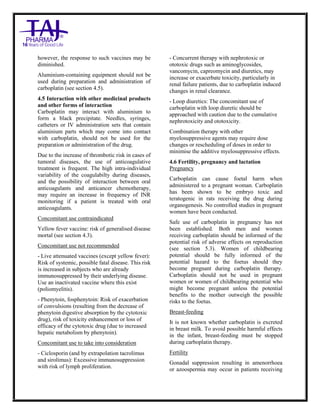 Carboplatin Injection Taj Pharma SmPC | PDF