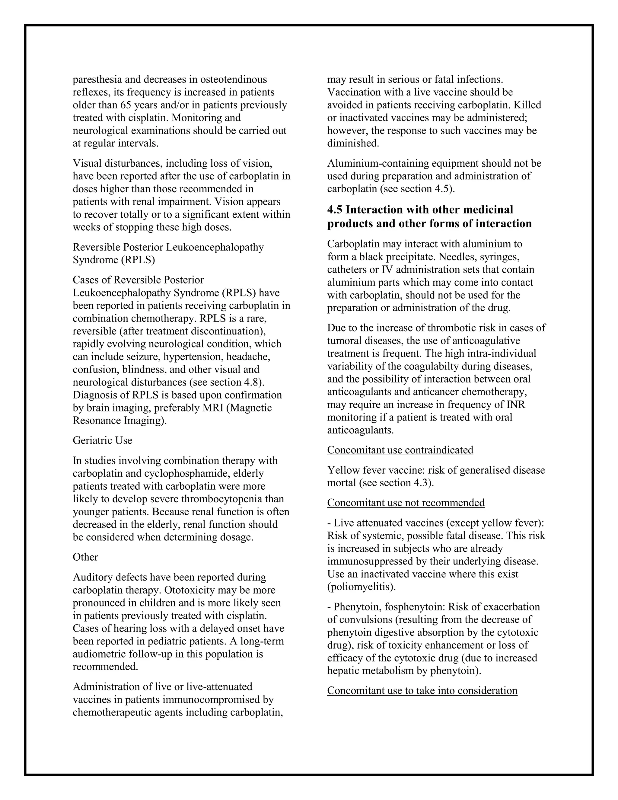 Carboplatin 10 mgml intravenous infusion smpc taj pharmaceuticals | PDF