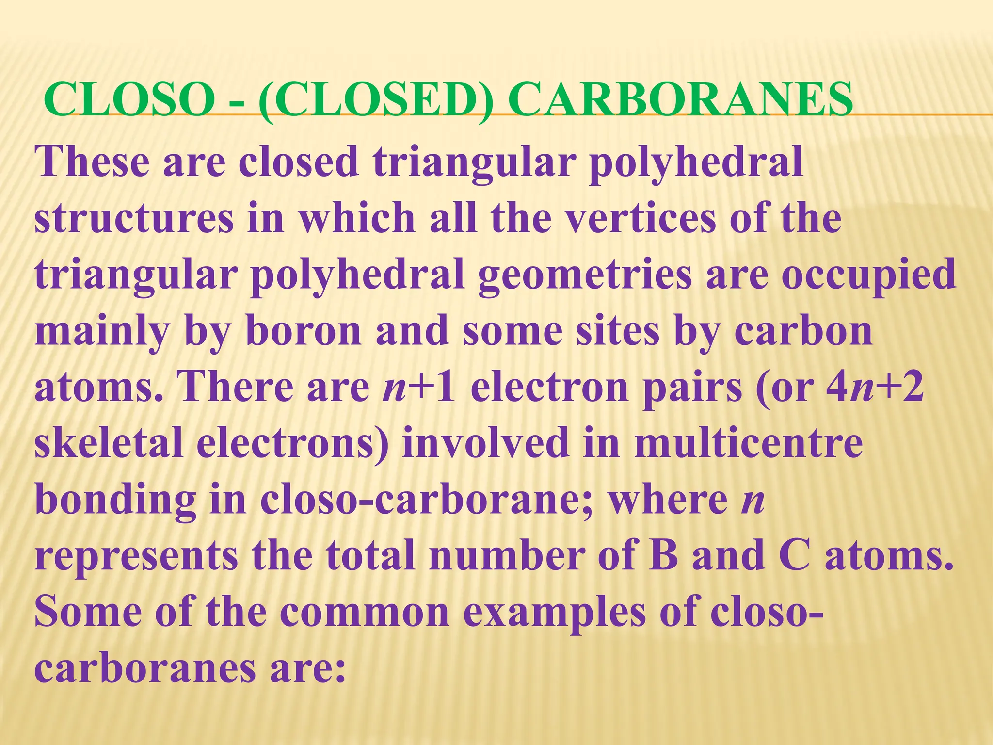 Carboranes and Types of carboranes, Closo nido and Arachno carboranes ...
