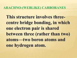 Carboranes and Types of carboranes, Closo nido and Arachno carboranes | PPT