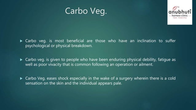 Carbo veg in homeopathy used for fatigue indigestion and flatulence | PPTX