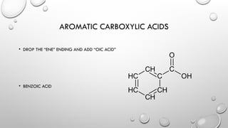 Carboxylic acid and ester naming lesson. | PPT