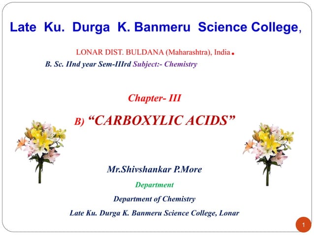 Carboxylic acid ppt part 3 | PPT