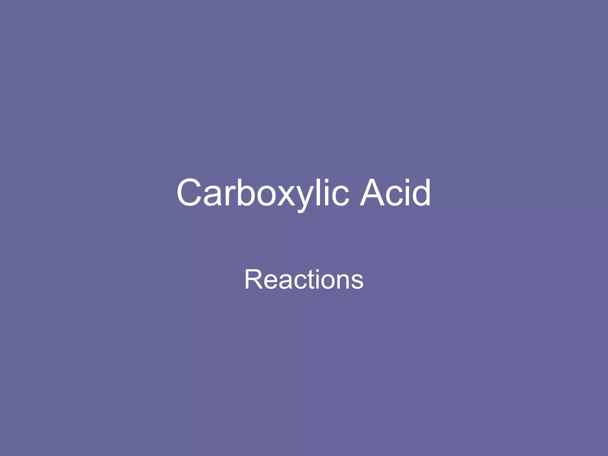 Carboxylic Acids | PPT