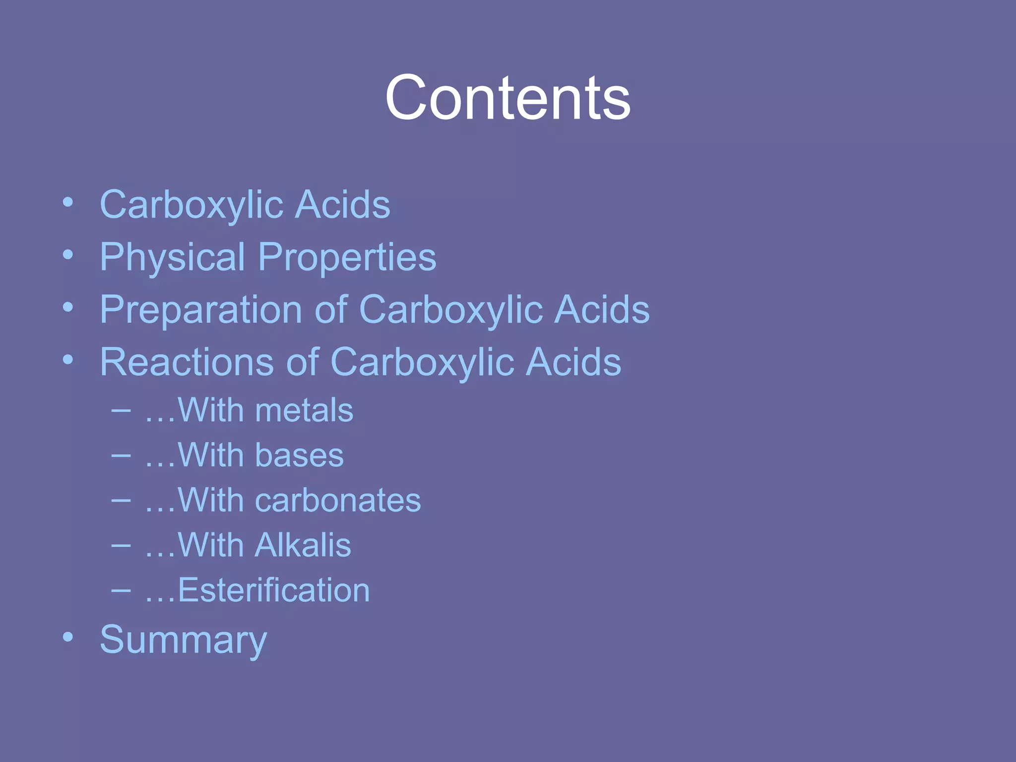 Carboxylic Acids | PPT
