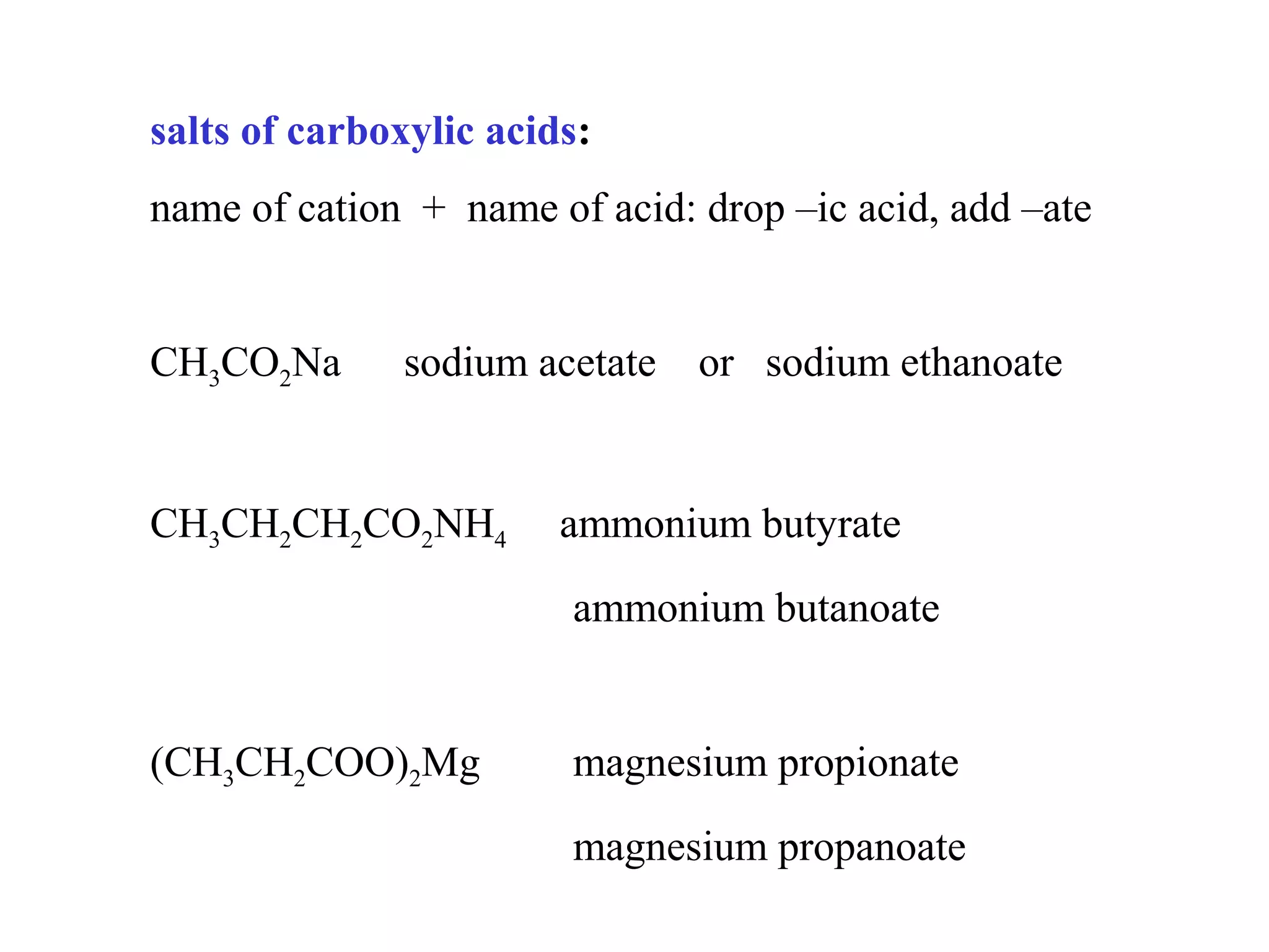Carboxylic acids | PPT | Chemistry | Science