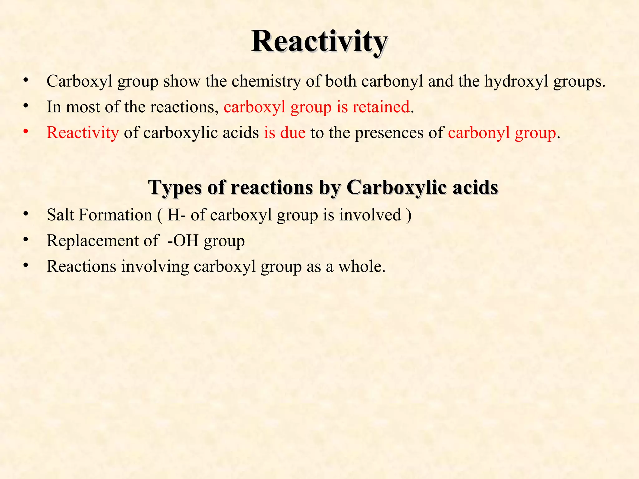 Carboxylic acids and their Derivative | PPT