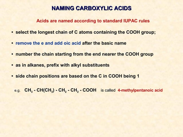 Carboxylic acids and their Derivative | PPT | Chemistry | Science