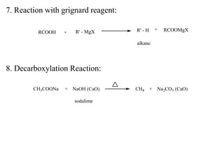 Basics of Carboxylic acids | PPTX