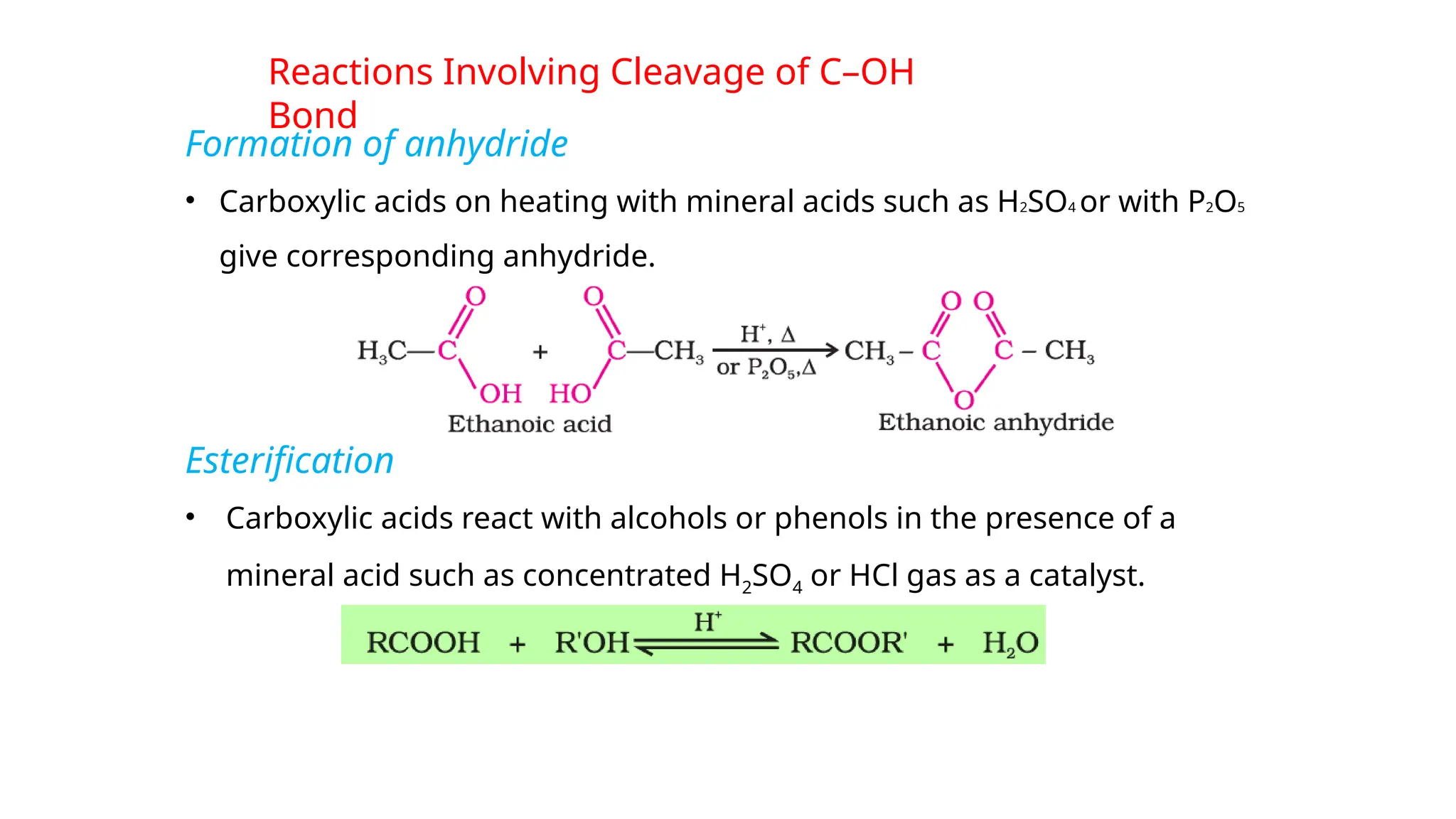 Carboxylic Acids Class 12 notes detailed concept with example | PPTX