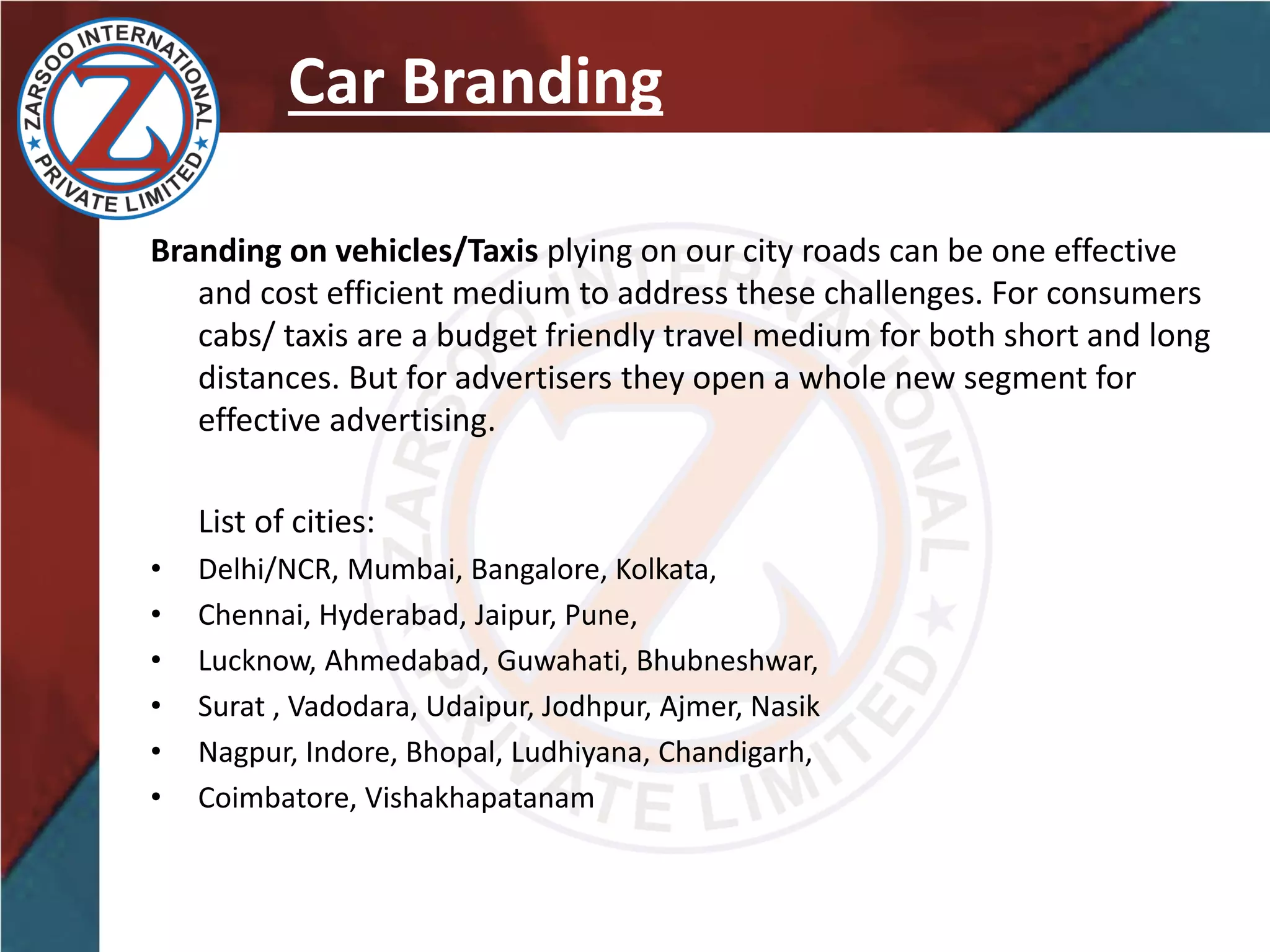 AdvertiseNow-Car Branding | PPT