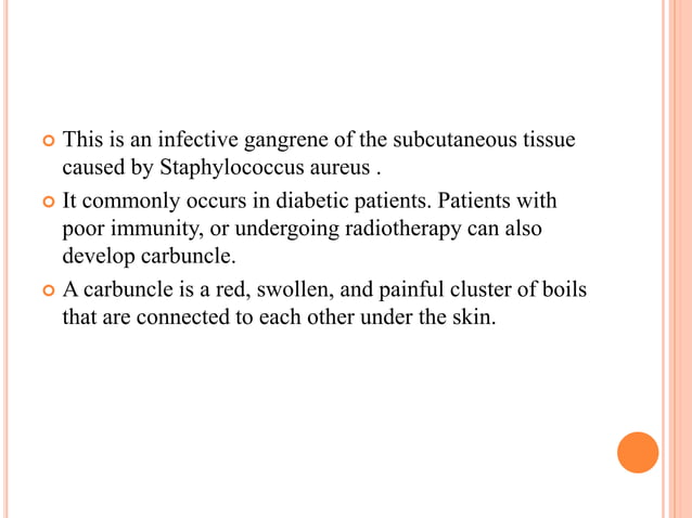 Carbuncle | PPTX | Skin and Dermatology | Diseases and Conditions