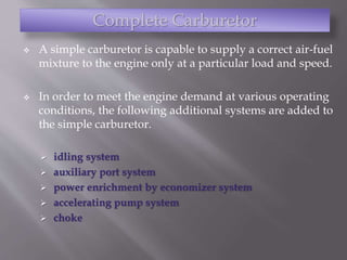Simple And Automobile Carburator | PPTX