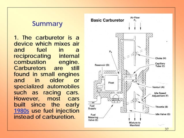 detail information about working and mechanism of carburetors | PPT