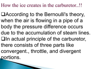 Carburetor icing | PPTX | Weather | Science