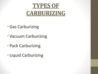 Carburzing and Different Types of Carburzing | PDF