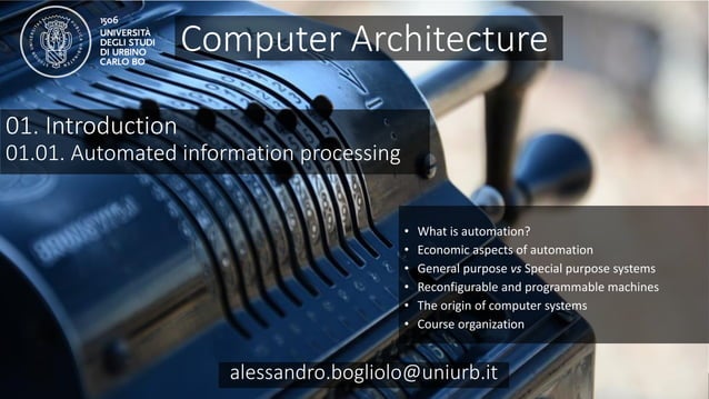 CArcMOOC 01.01 - Automated information processing | PPT