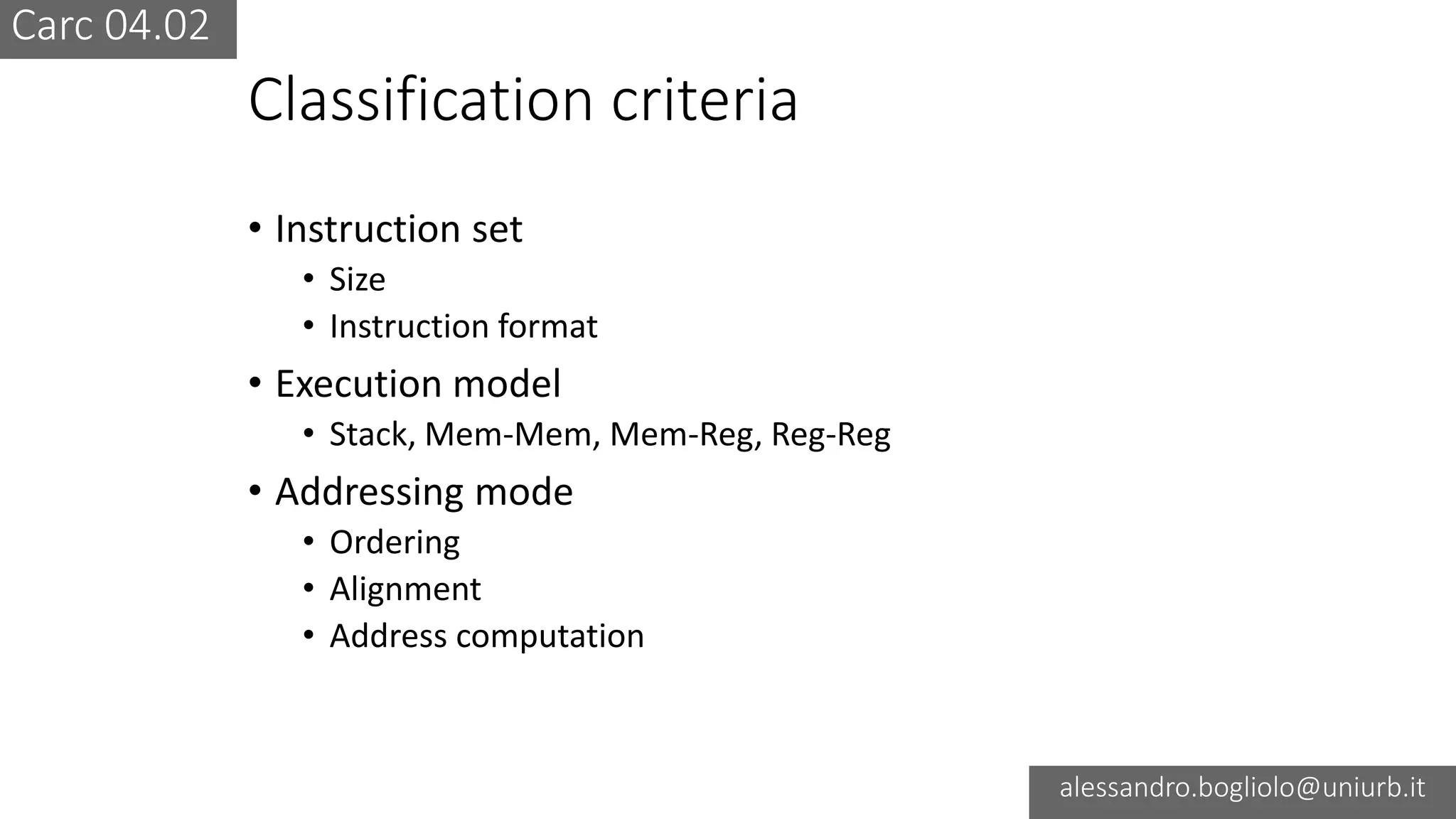 Carcmooc 04 02 Instruction Set Architecture Ppt