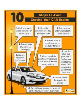 Steps to Avoid Car Theft | PDF