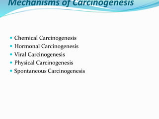 Carcinogenic agents and their cellular interactions | PPTX