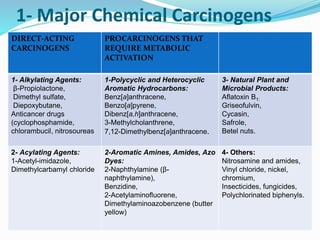 Carcinogenic agents and their cellular interactions | PPTX