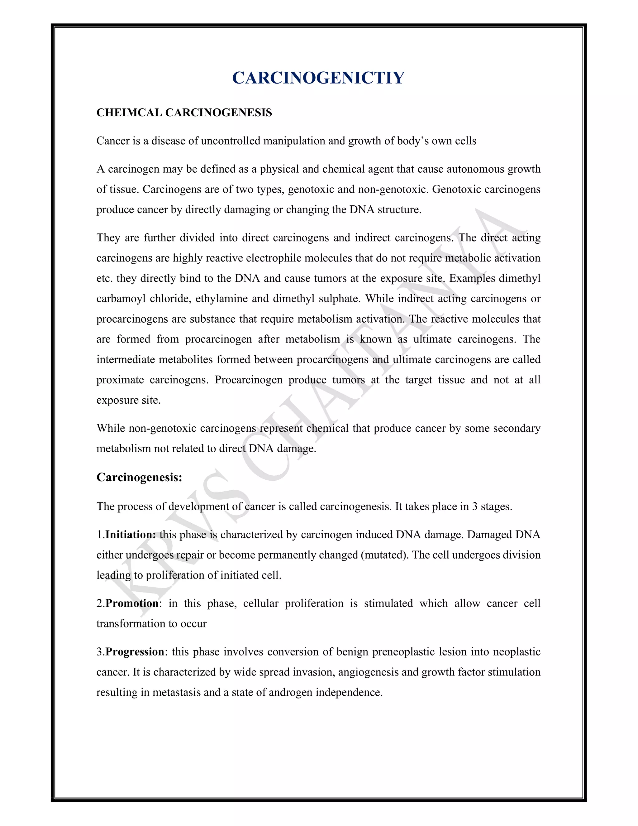 CARCINOGENICITY | PDF