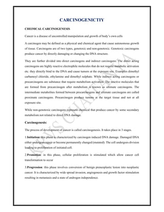CARCINOGENICITY | PDF