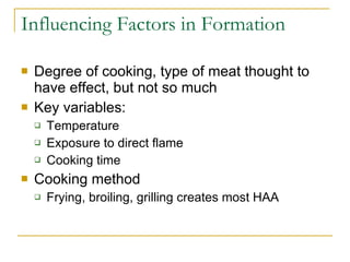 Carcinogens in Cooked Meat | PPT