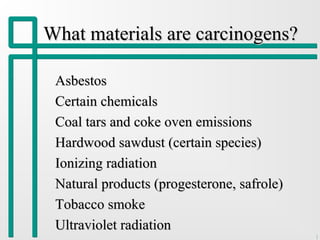 Carcinogens pp | PPT