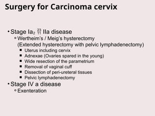 carcinoma of cervix and its presentations, treatment | PPTX