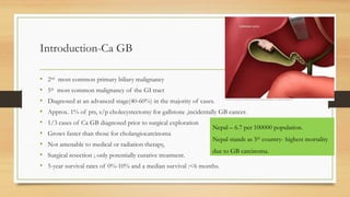 Carcinoma Gall Bbladder,introduction,pathogenesis,diagnosis,managment ...