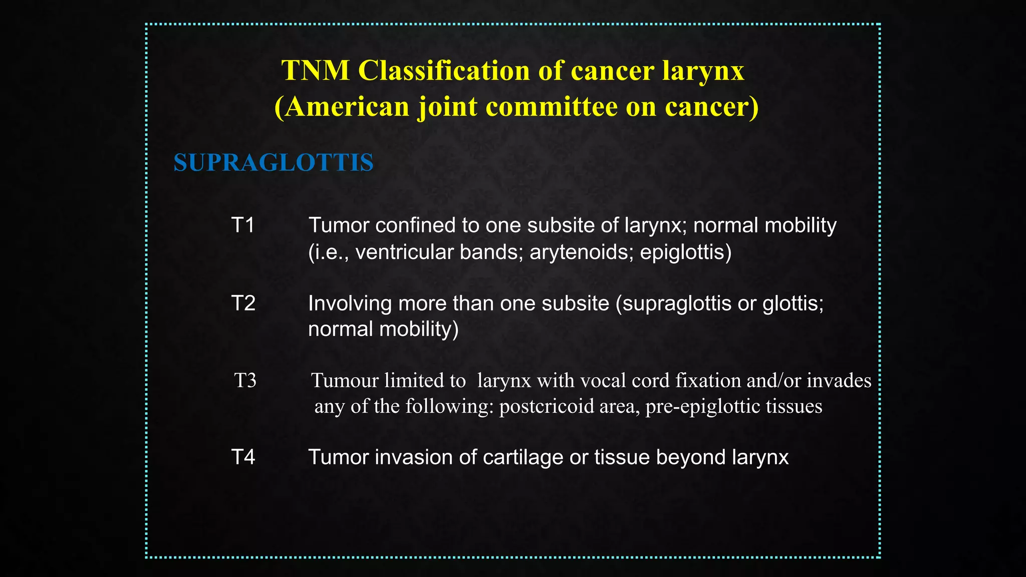 Carcinoma larynx | PPTX