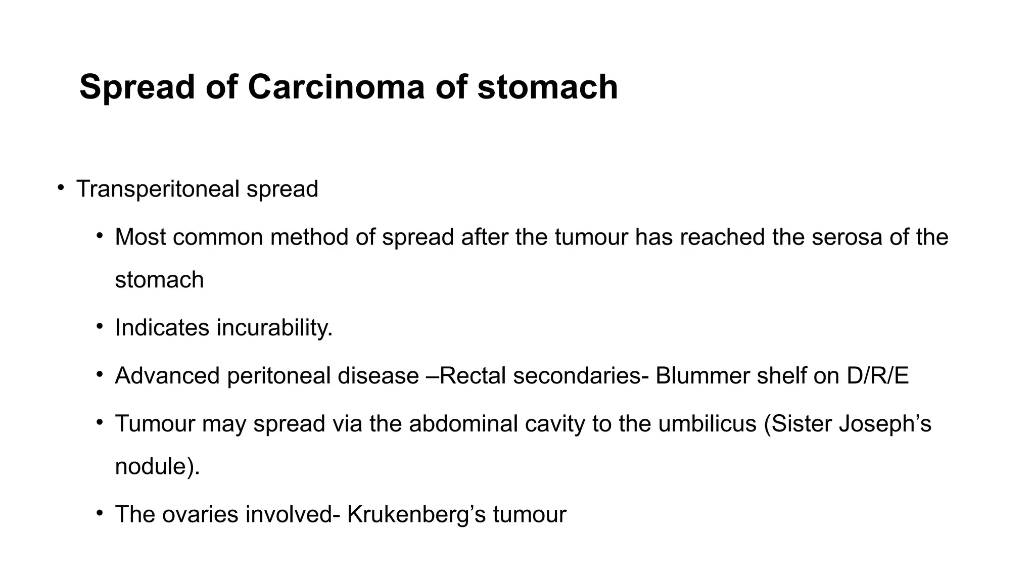 Carcinoma of Stomach - presentation by residents | PPTX