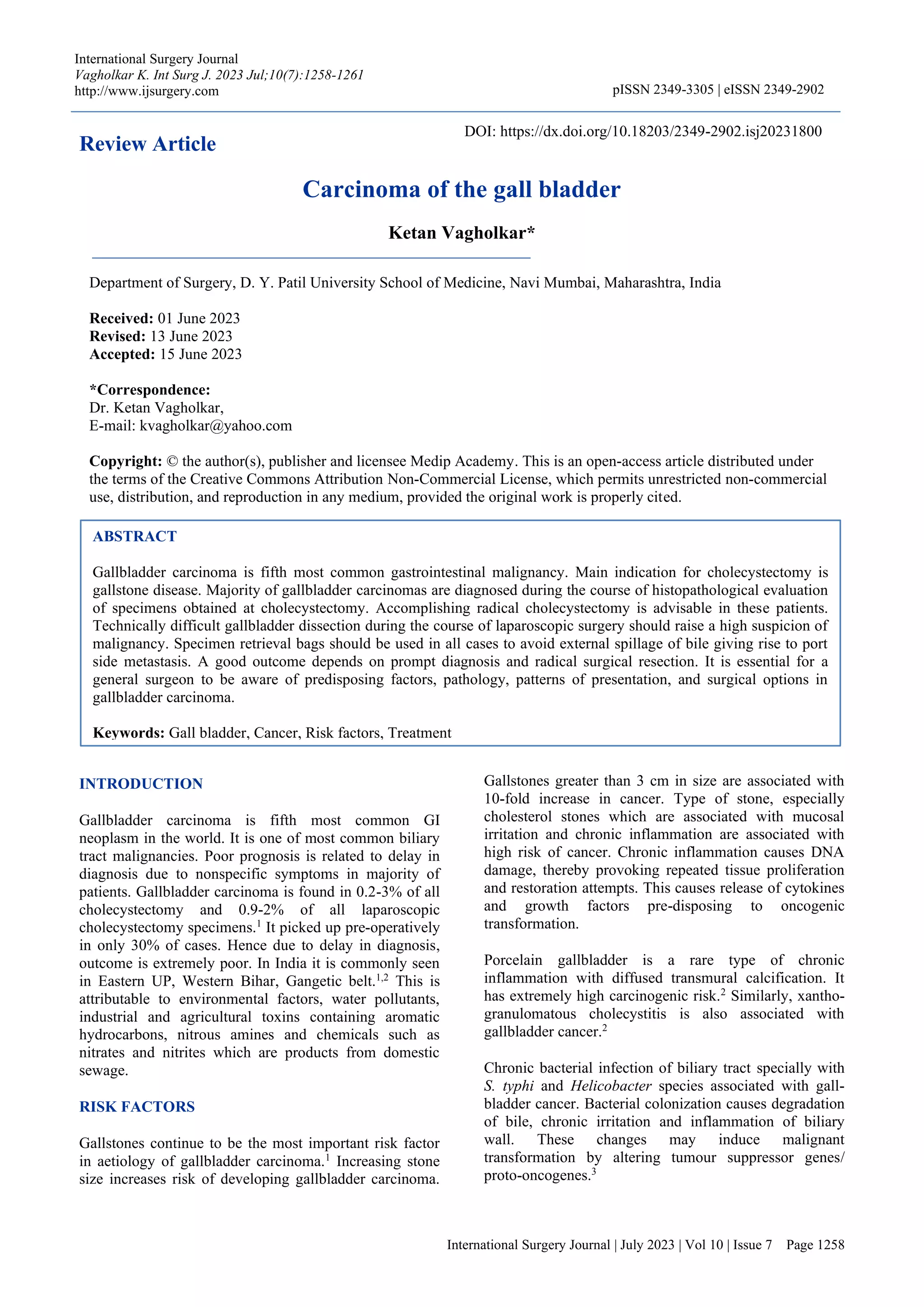 Carcinoma of the gall bladder.pdf