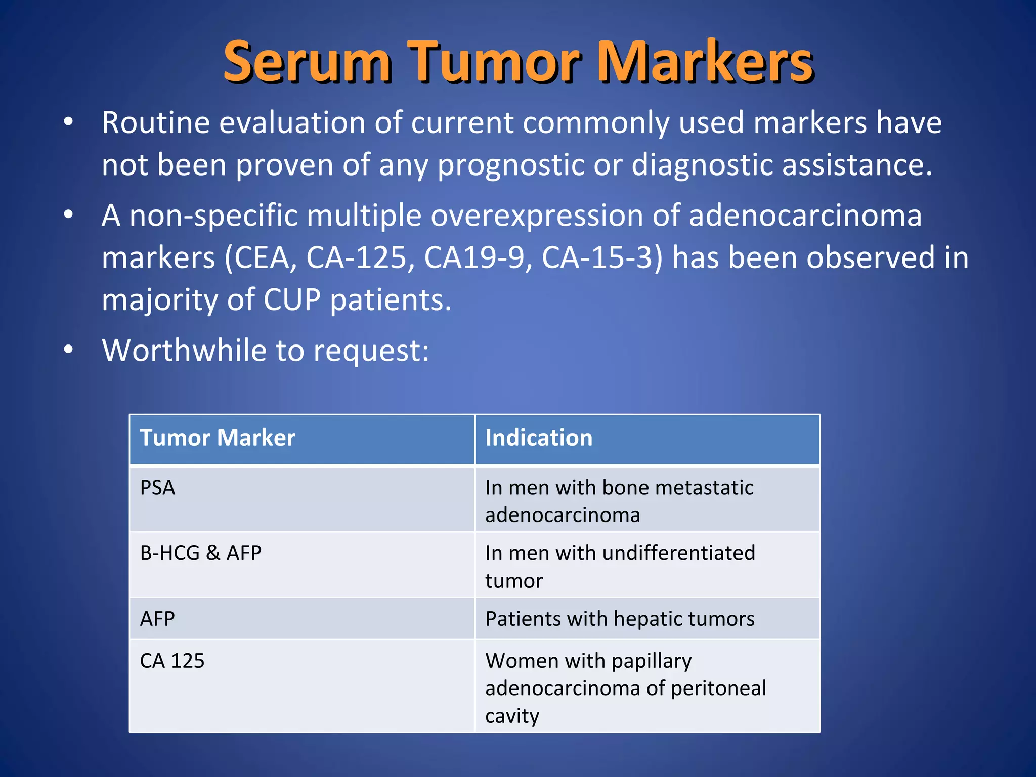 Carcinoma of unknown primary | PPT