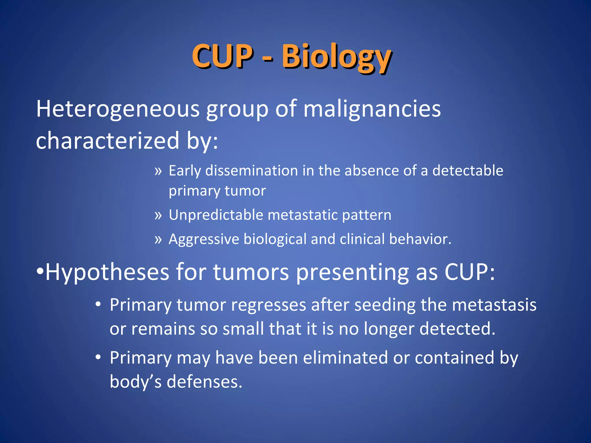 Carcinoma of unknown primary | PPT