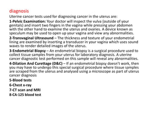 Carcinoma of uterine & cervix | PPT