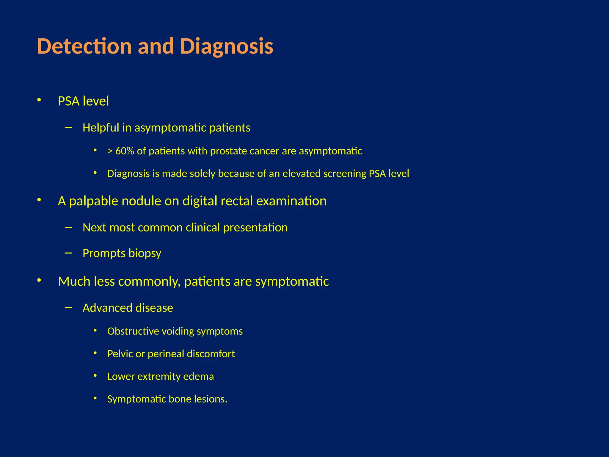 Carcinoma Prostate - Epidemilogy, Clinical Featires, Investigation And ...