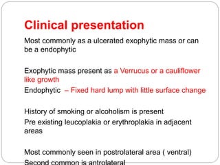 Carcinomatongue 150622043025-lva1-app6891 | PPTX