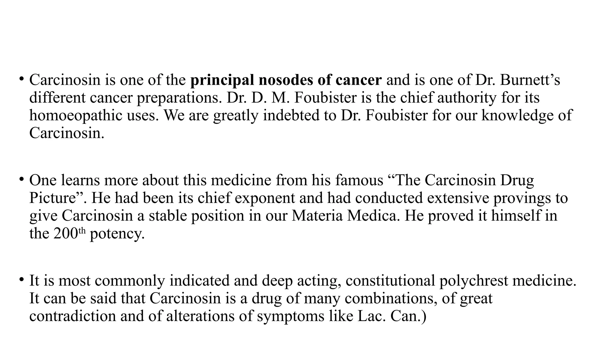 CARCINOSIN homoeopathy medicine as a whole | PPTX