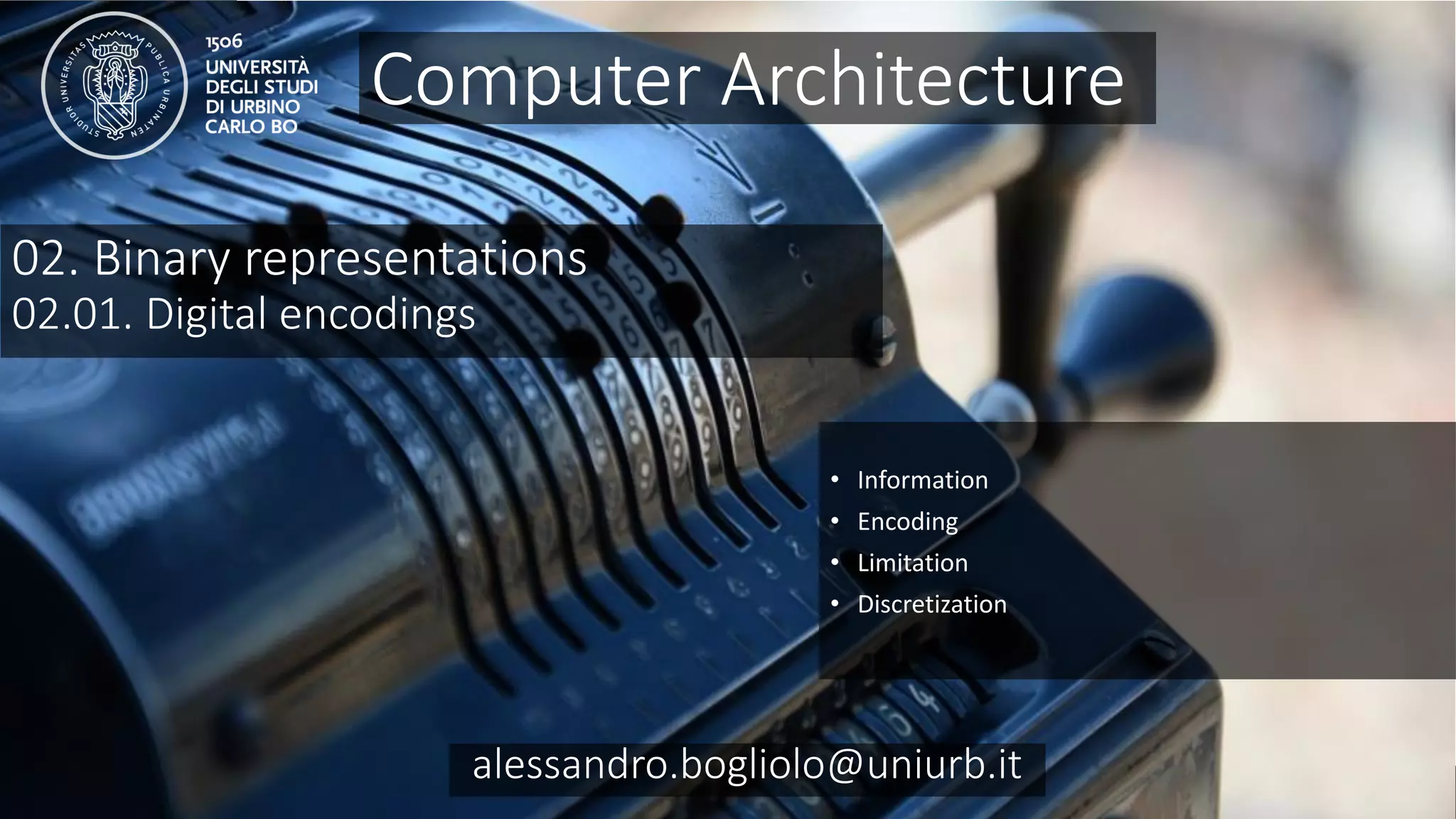 CArcMOOC 02.01 - Digital encodings | PPT