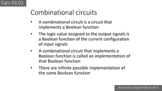 CArcMOOC 03.02 - Switching networks and combinational circuits | PDF