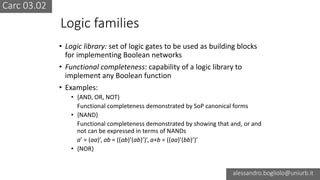 CArcMOOC 03.02 - Switching networks and combinational circuits | PDF