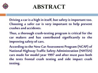 Car crash testing | PPTX