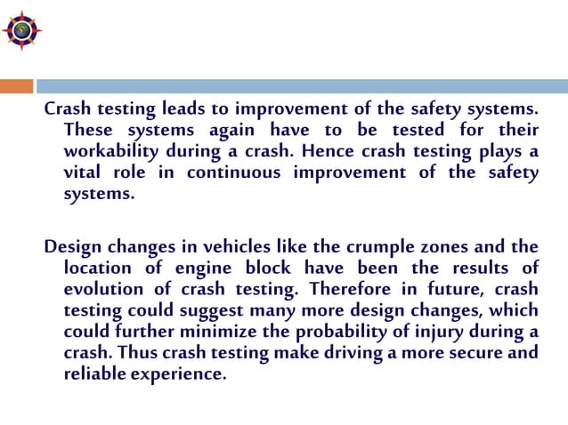 Car crash testing | PPTX