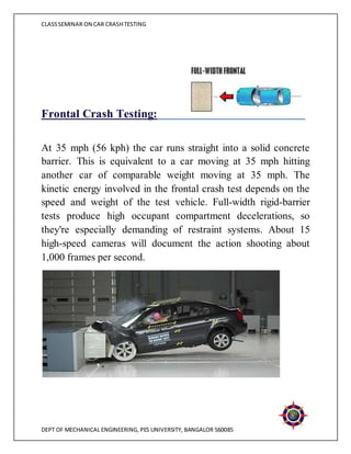 Car crash testing | DOCX