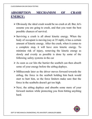 Car crash testing | DOCX
