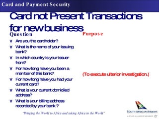 Card Security Training Powerpoint Presentation | PPT